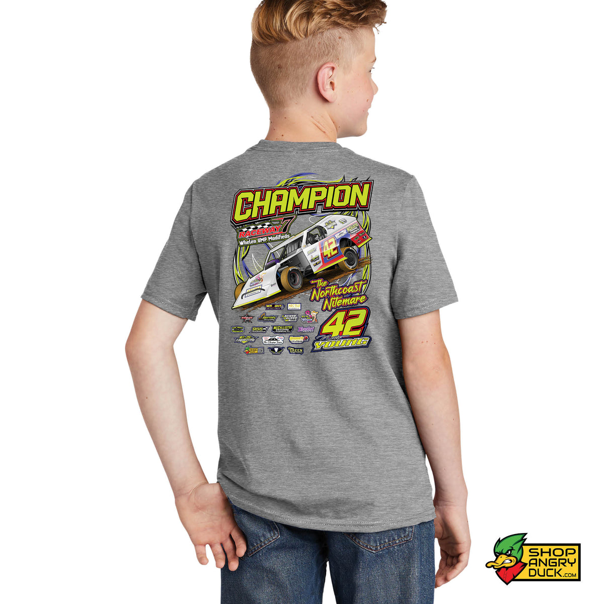 Nate Young Racing Championship Youth T-Shirt – ShopAngryDuck.com