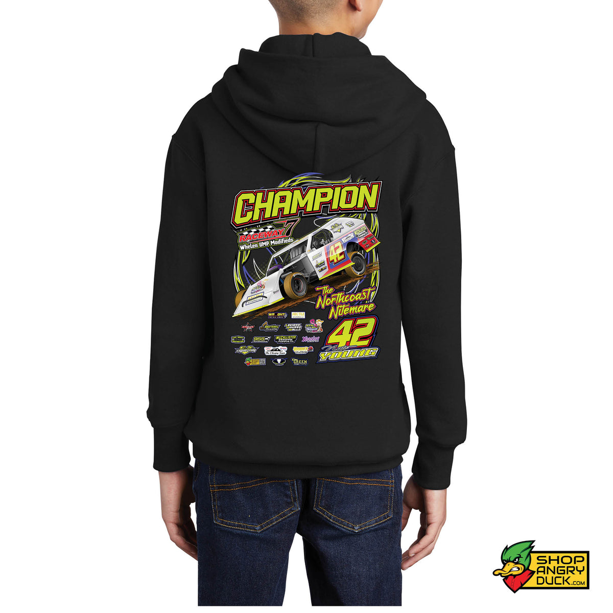 Nate Young Racing Championship Youth Hoodie – ShopAngryDuck.com