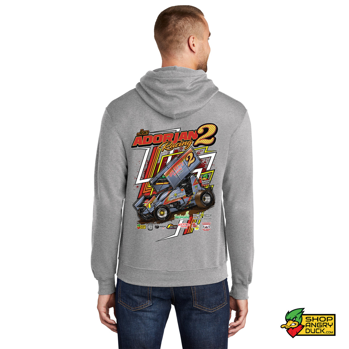 Joe Adorjan Racing Illustrated Hoodie – ShopAngryDuck.com