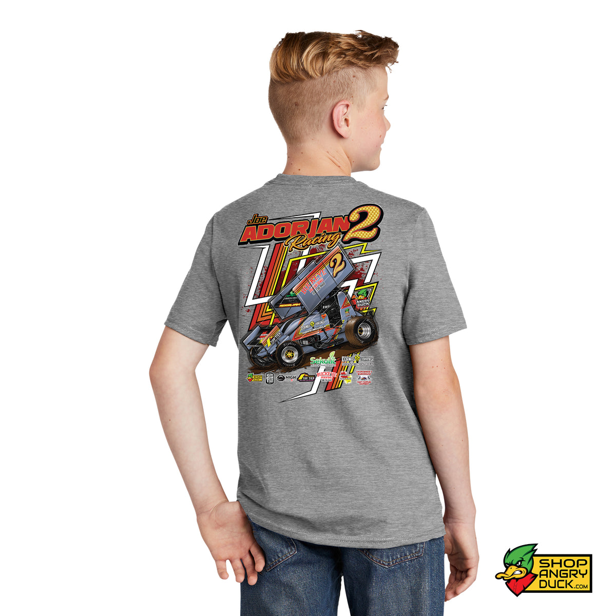 Joe Adorjan Racing Youth Illustrated T-Shirt – ShopAngryDuck.com