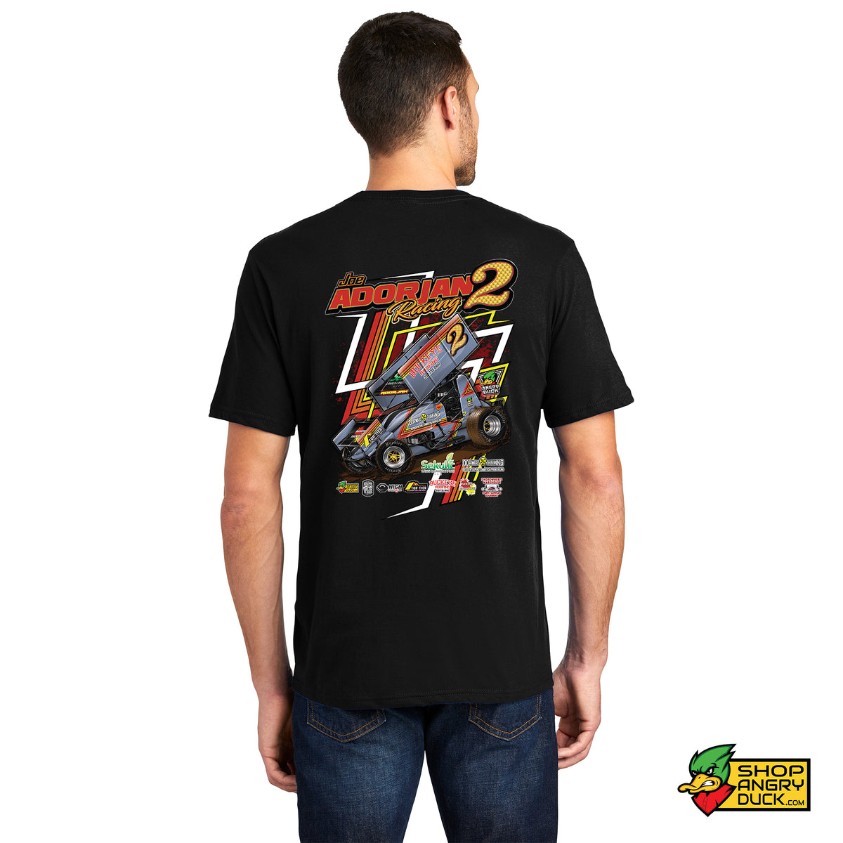 Joe Adorjan Racing Illustrated T-shirt – ShopAngryDuck.com