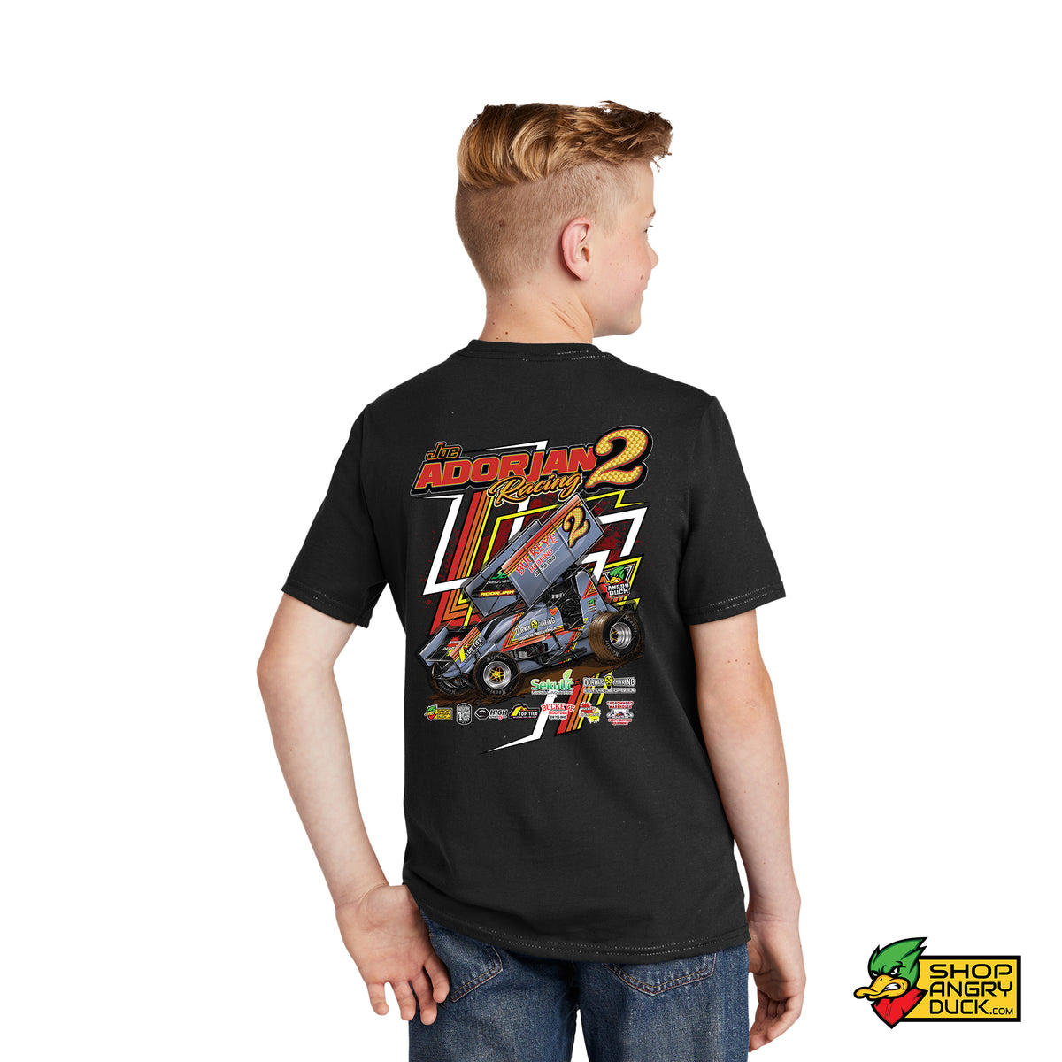Joe Adorjan Racing Youth Illustrated T-Shirt – ShopAngryDuck.com