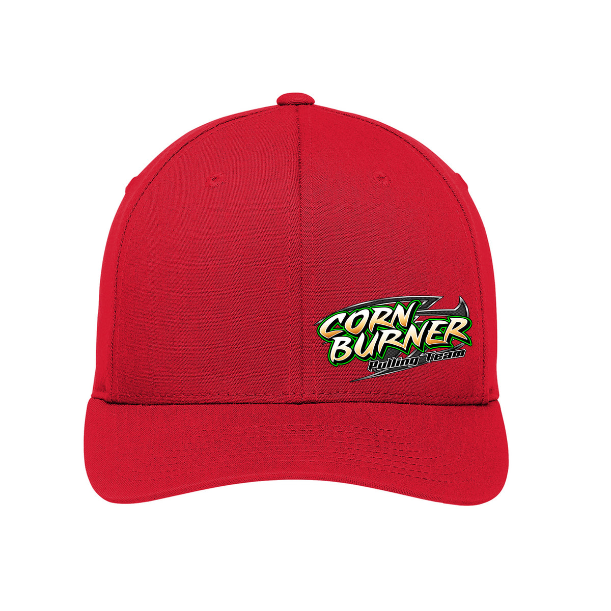 Corn Burner Pulling Team Flexfit Flat Cap – ShopAngryDuck.com