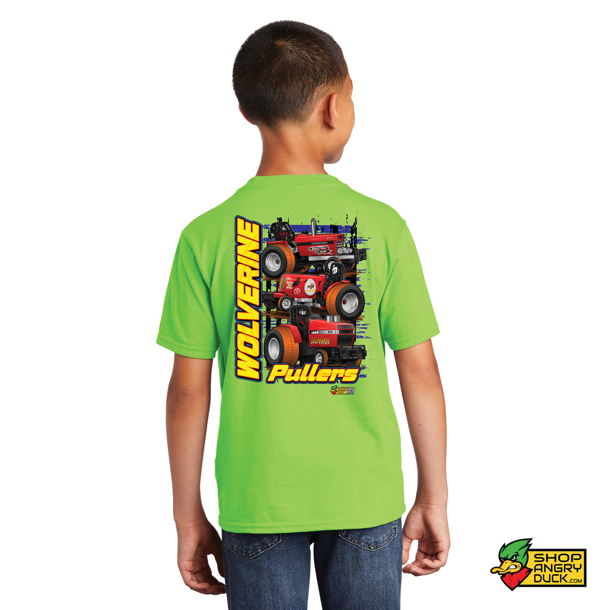 Wolverine Pullers Youth T-Shirt Red Back – ShopAngryDuck.com