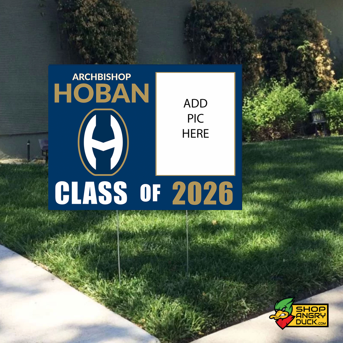 Hoban 2026 Senior Yard Sign with Photo – ShopAngryDuck.com
