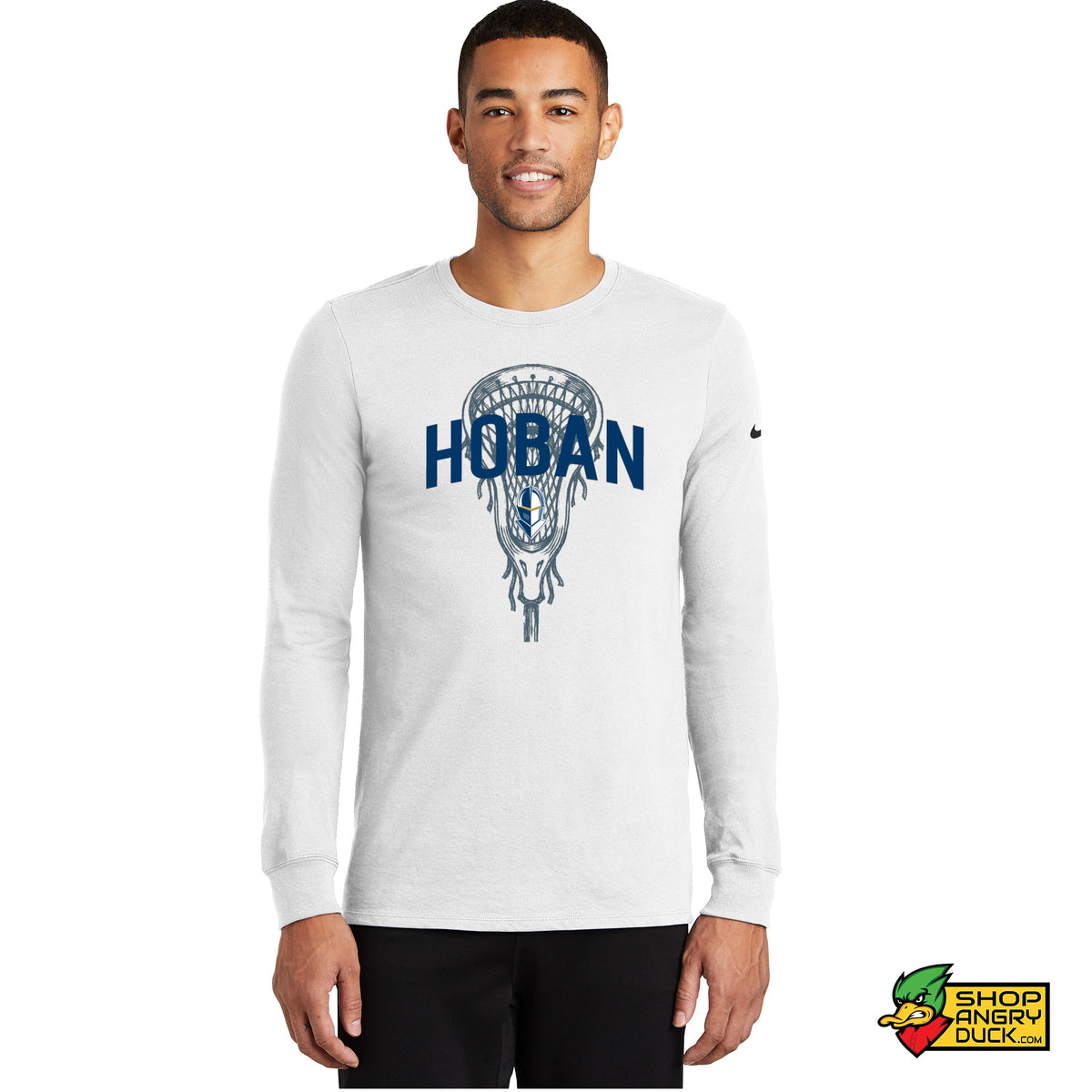 Hoban Lacrosse Nike Longsleeve Poly/Cotton T-shirt 1 – ShopAngryDuck.com