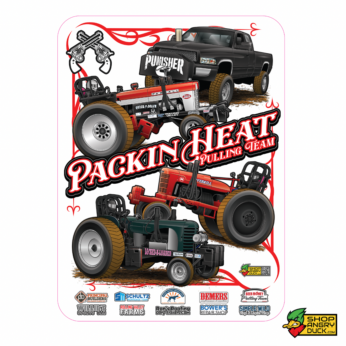 Packin Heat Illustrated' 6" Sticker – ShopAngryDuck.com
