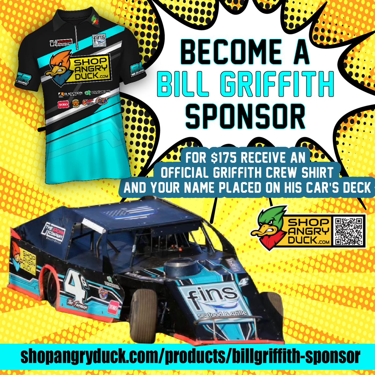 Bill Griffith Racing - Become A Sponsor Program – ShopAngryDuck.com