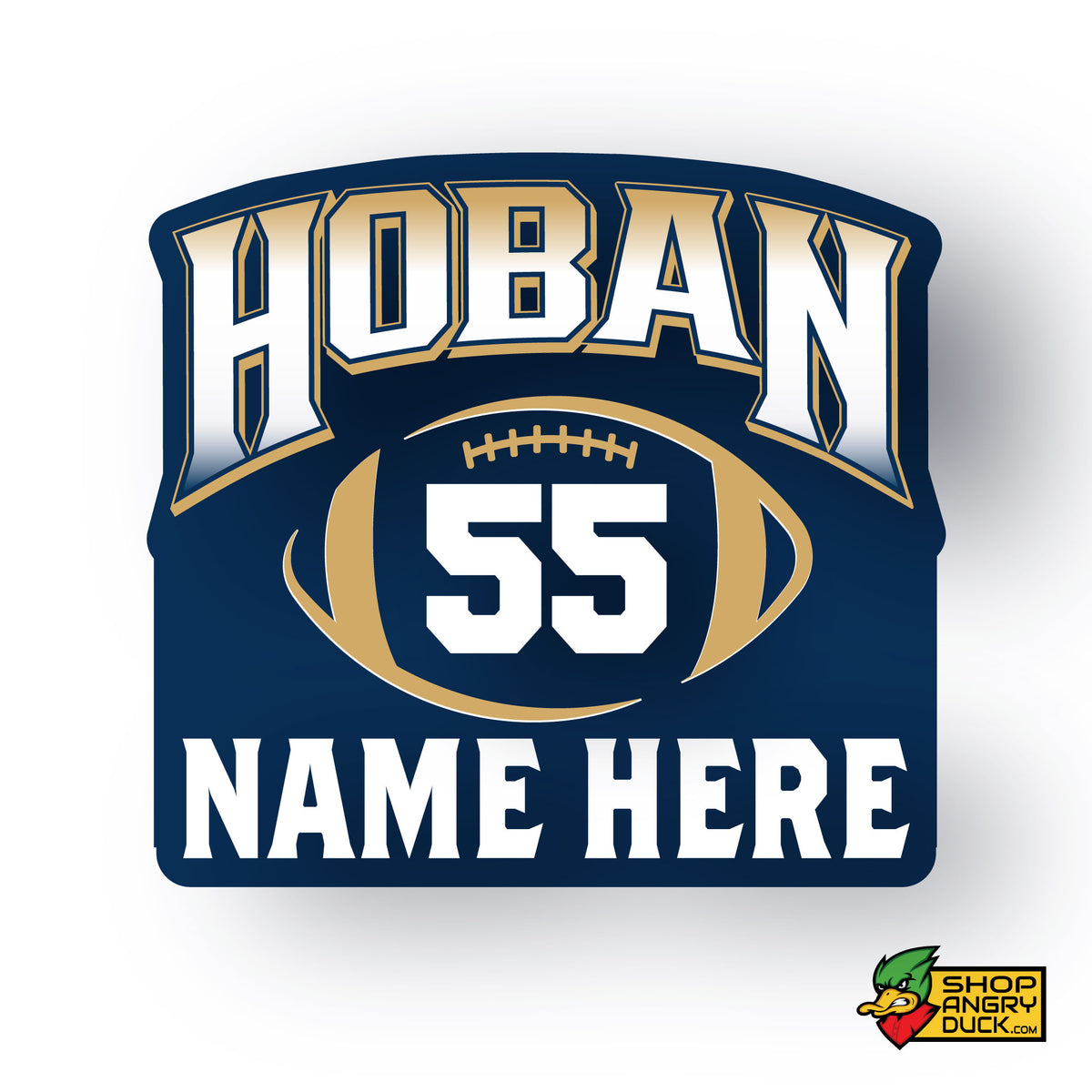 Hoban Football Sticker – ShopAngryDuck.com
