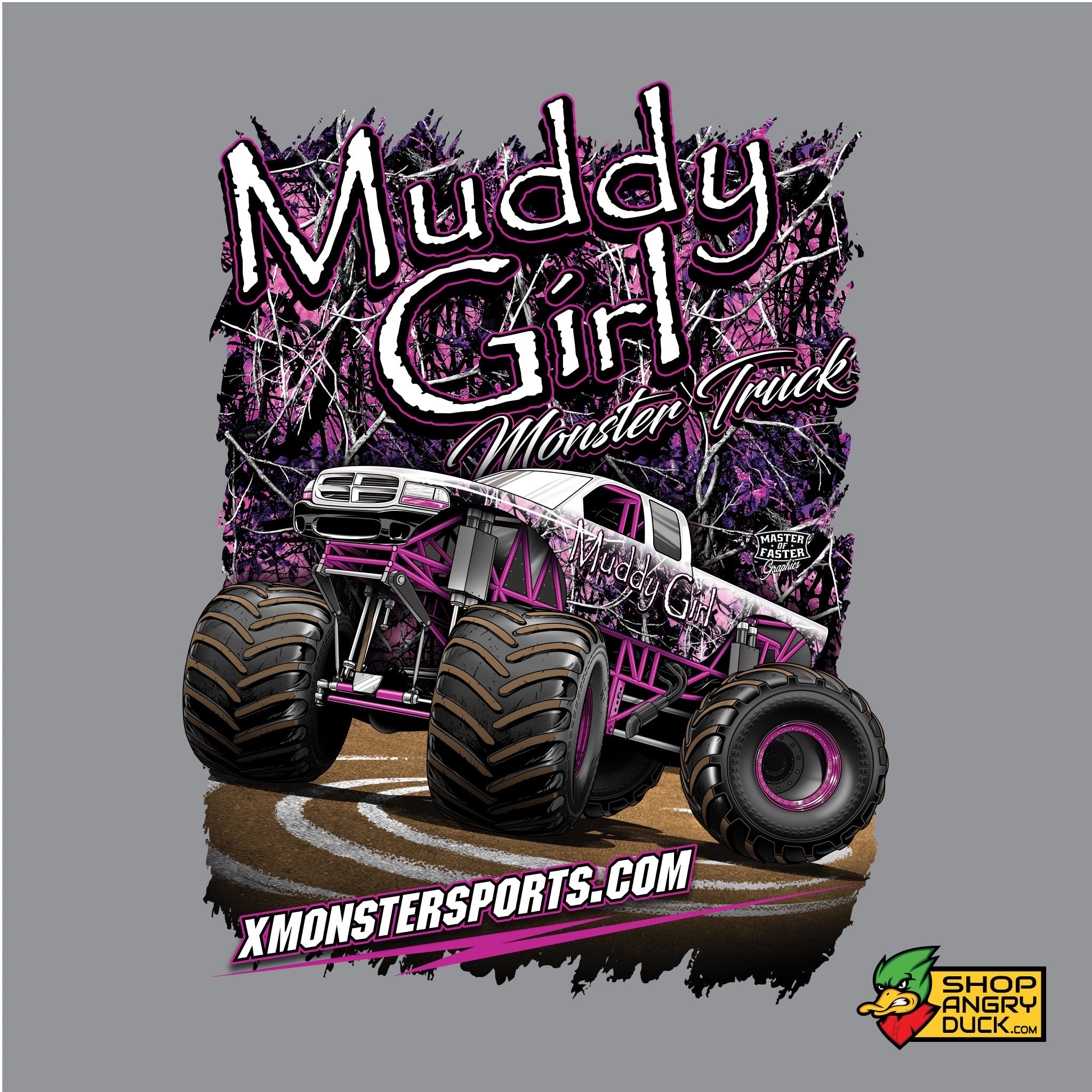 Muddy Girl Monster Truck 16" Custom Wall Decal – ShopAngryDuck.com