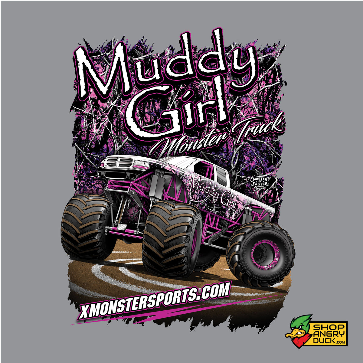 Muddy Girl Monster Truck 16" Custom Wall Decal – ShopAngryDuck.com