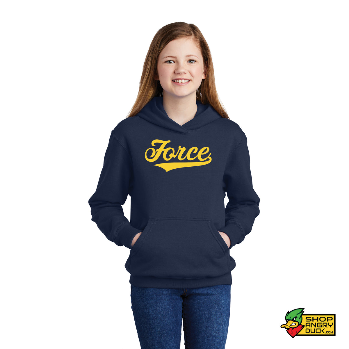 Force Script Logo Youth Hoodie – ShopAngryDuck.com