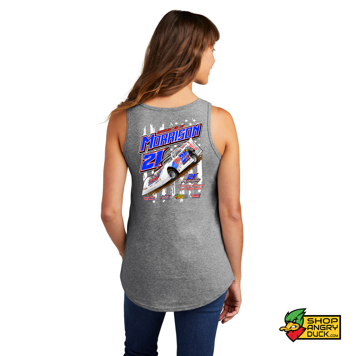 Wes Morrison Illustrated Ladies Muscle Tank – ShopAngryDuck.com