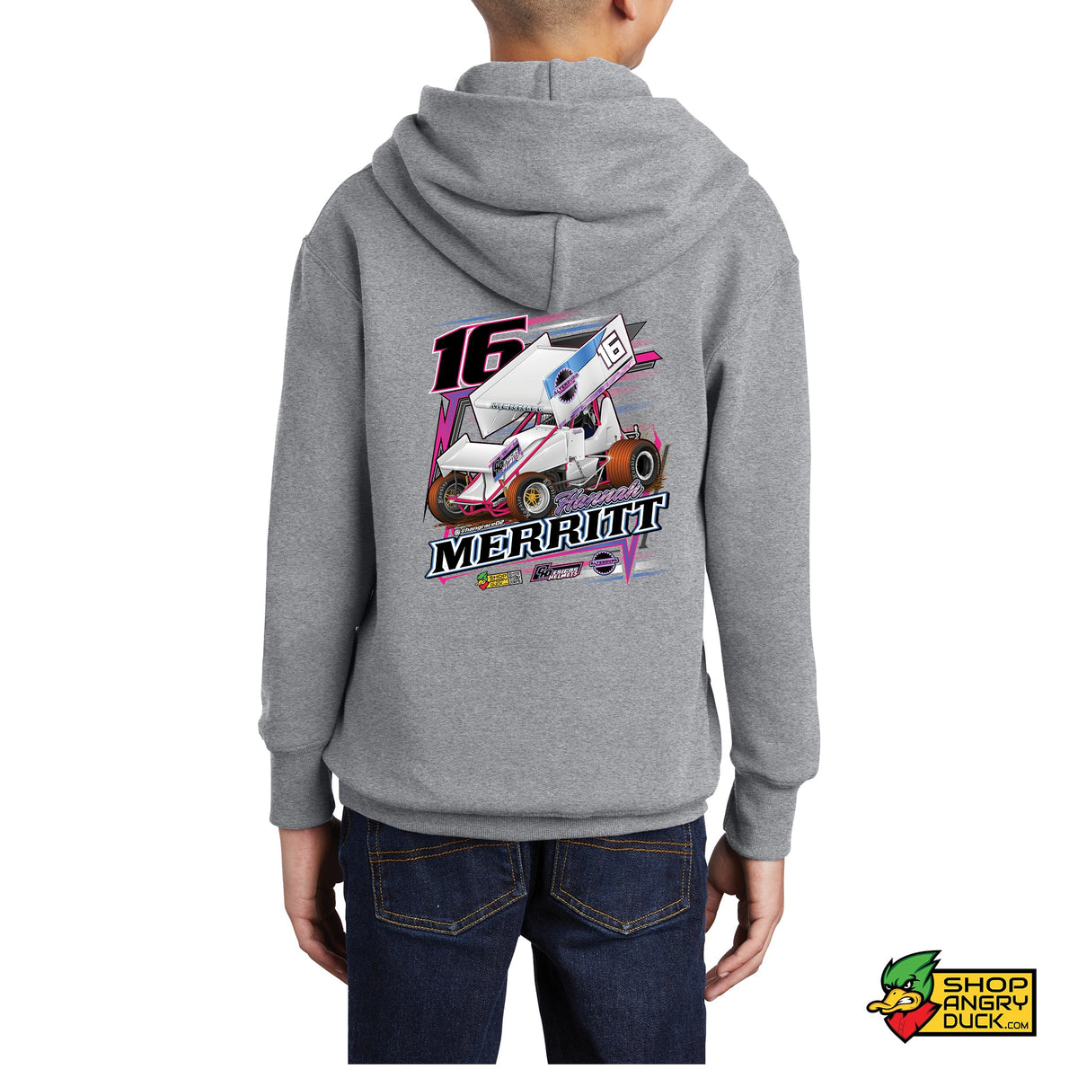 Hannah Merritt Racing Youth Hoodie – ShopAngryDuck.com