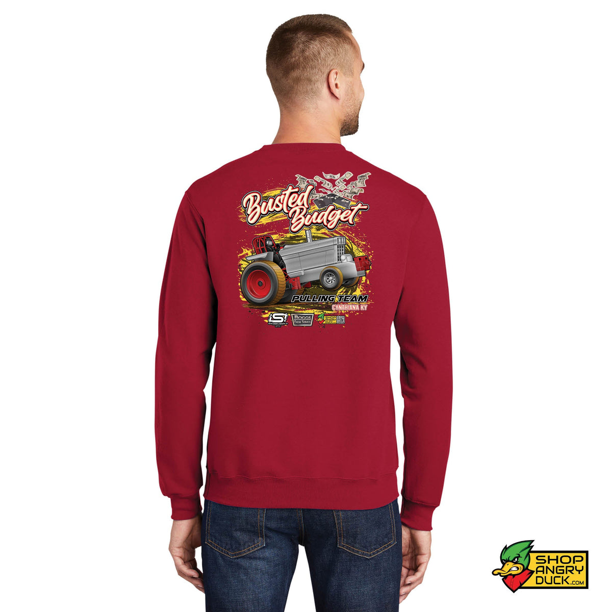 Busted Budget Pulling Team Crewneck Sweatshirt – ShopAngryDuck.com
