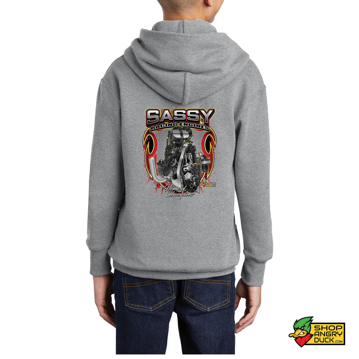 Sassy Racing Engines Youth Hoodie – ShopAngryDuck.com